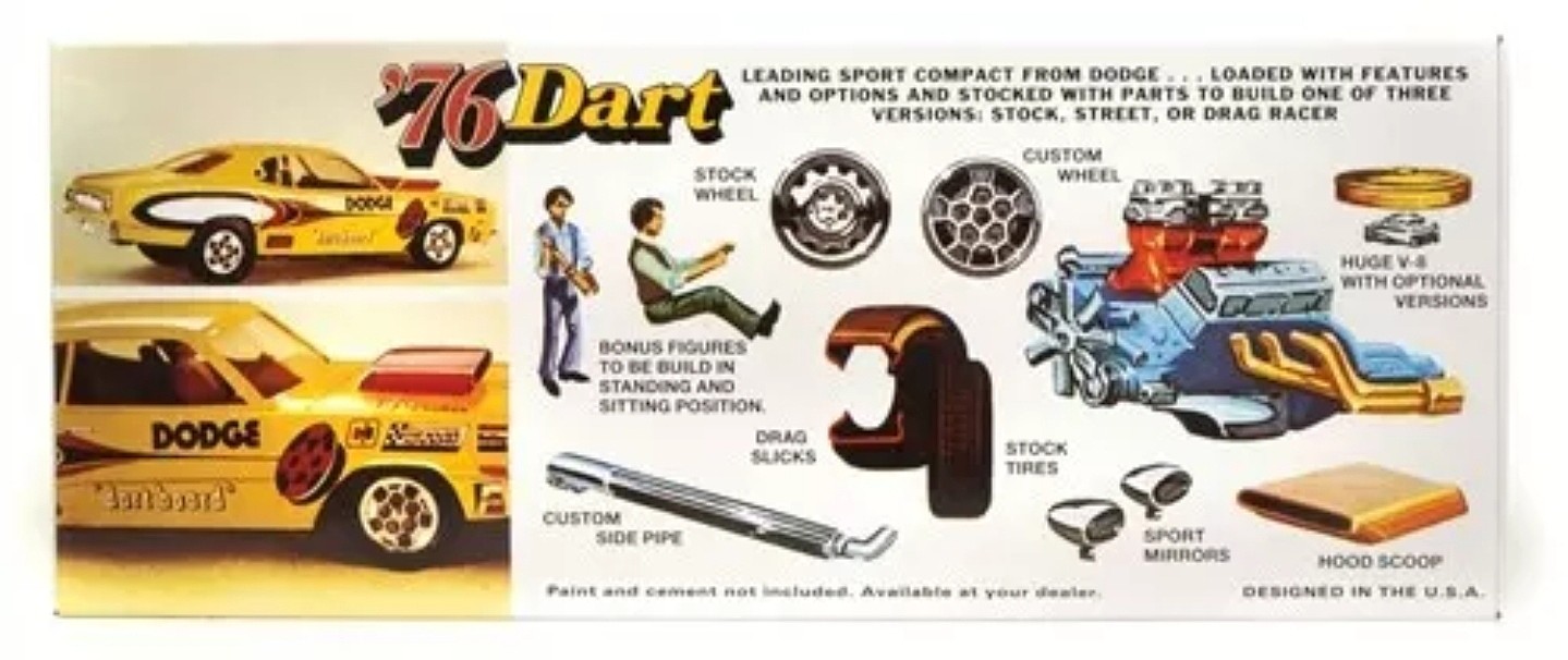 1976 Dodge Dart Sport -- Plastic Model Car Vehicle Kit -- 1/25 Scale ...