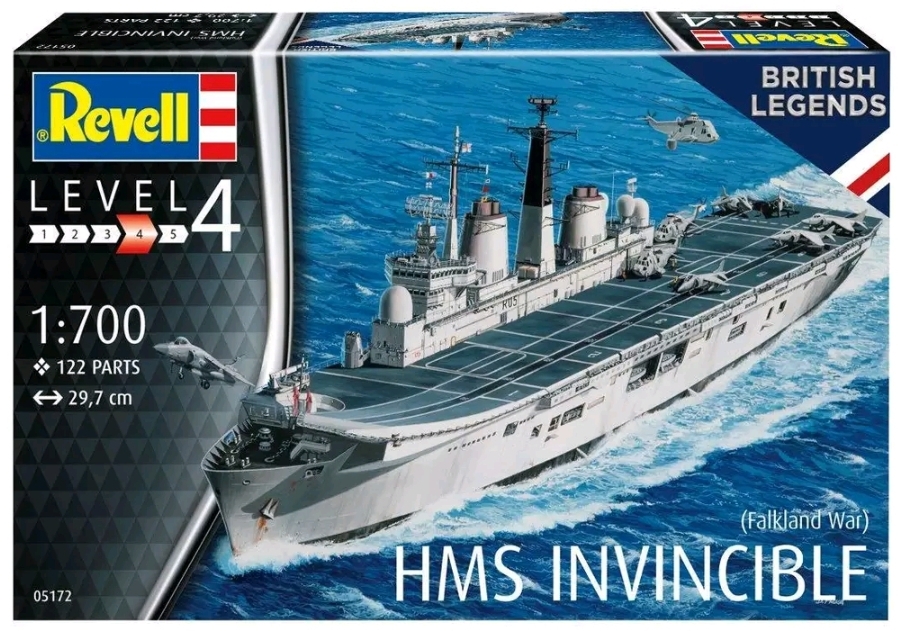 HMS Invincible Aircraft Carrier Falklands -- Plastic Model Ship Kit ...
