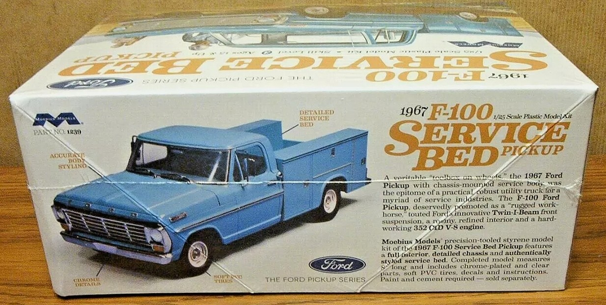 1967 Ford F100 Service Bed Pickup Truck -- Plastic Model Vehicle Kit ...