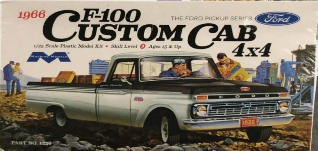 1966 Ford F100 Custom Cab 4x4 Truck (2nd Qtr) -- Plastic Model Vehicle ...