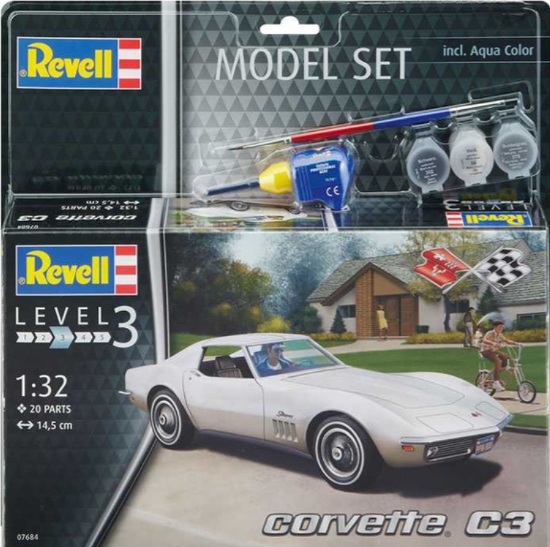 Corvette C3 Sports Car -- Plastic Model Car Kit -- 1/2324 Scale ...