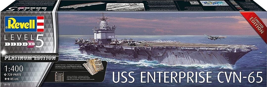 USS Enterprise CVN65 Aircraft Carrier -- Plastic Model Military Ship ...