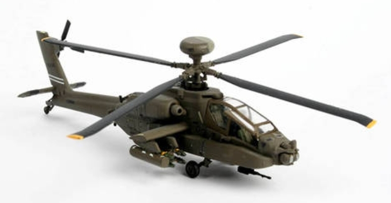 AH64D Longbow Apache Helicopter -- Plastic Model Airplane Kit -- 1/144 ...