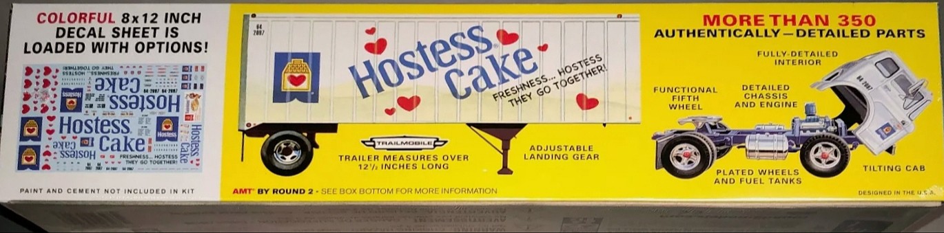 Ford C600 Hostess Truck w/Trailer -- Plastic Model Truck Vehicle Kit ...