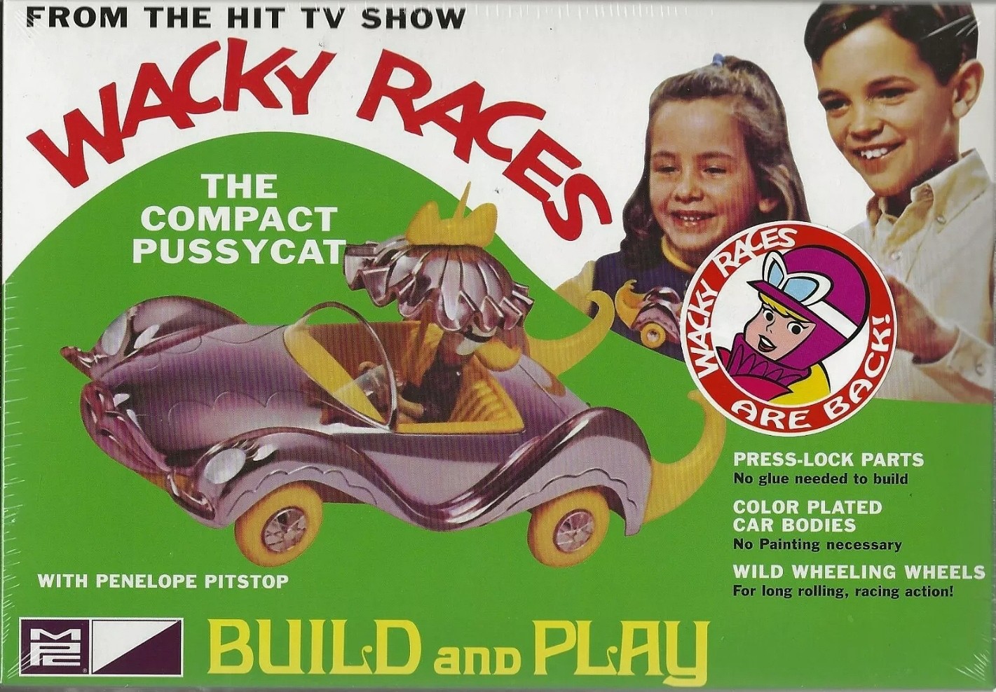 1/32 Wacky Races- Compact Pussycat -- Plastic Model Vehicle Kit -- 1/32 ...
