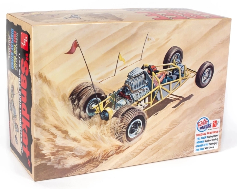 Sandkat Dune Dragster -- Plastic Model Car Vehicle Kit -- 1/25 Scale ...