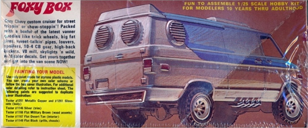 1975 Chevy Van ''Foxy Box'' -- Plastic Model Car Vehicle Kit -- 1/25 ...