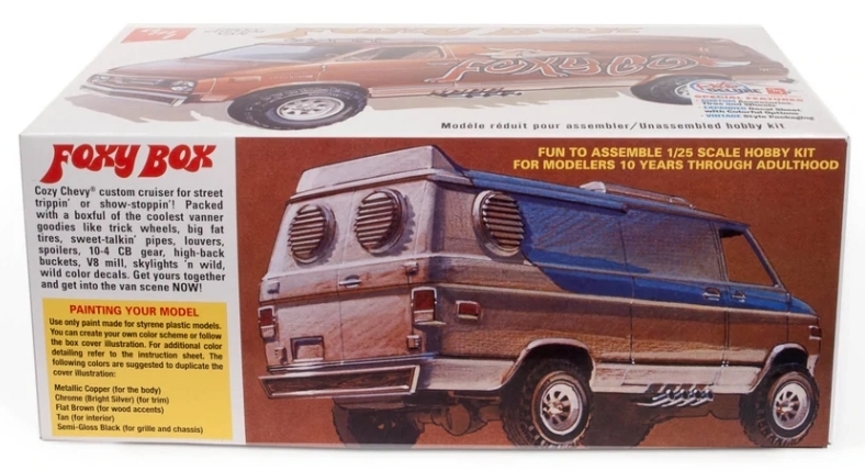 1975 Chevy Van ''Foxy Box'' -- Plastic Model Car Vehicle Kit -- 1/25 ...