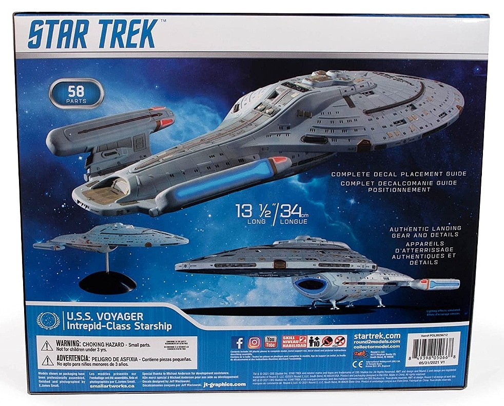 Star Trek U.S.S. Voyager Snap -- Plastic Model Spacecraft Kit -- 1/1000 ...
