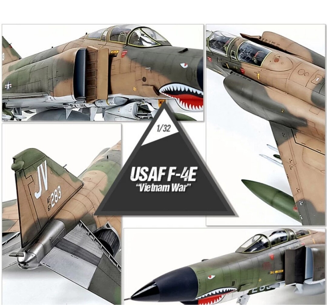 F4E USAF Fighter Vietnam War -- Plastic Model Airplane Kit -- 1/32 ...