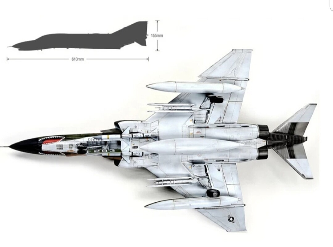 F4E USAF Fighter Vietnam War -- Plastic Model Airplane Kit -- 1/32 ...