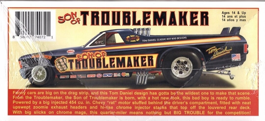 Tom Daniel Son of Troublemaker Funny Car -- Plastic Model Car Kit -- 1/ ...