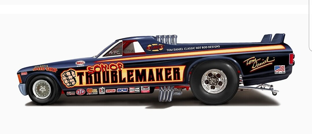 Tom Daniel Son of Troublemaker Funny Car -- Plastic Model Car Kit -- 1/ ...