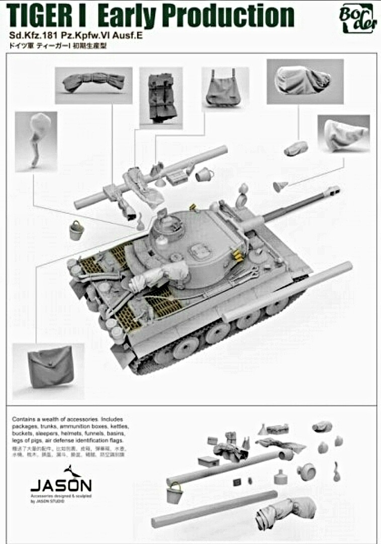 Tiger I SdKfz 181 PzKpfw VI Ausf E -- Plastic Model Military Vehicle ...