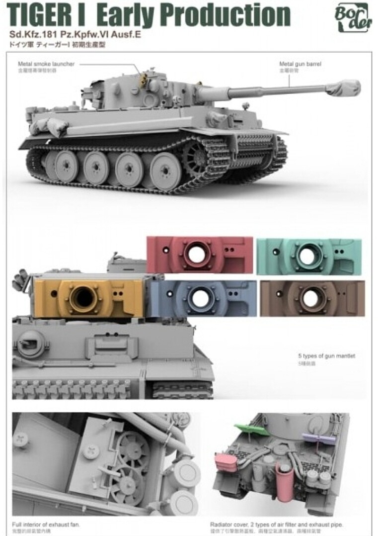 Tiger I SdKfz 181 PzKpfw VI Ausf E -- Plastic Model Military Vehicle ...