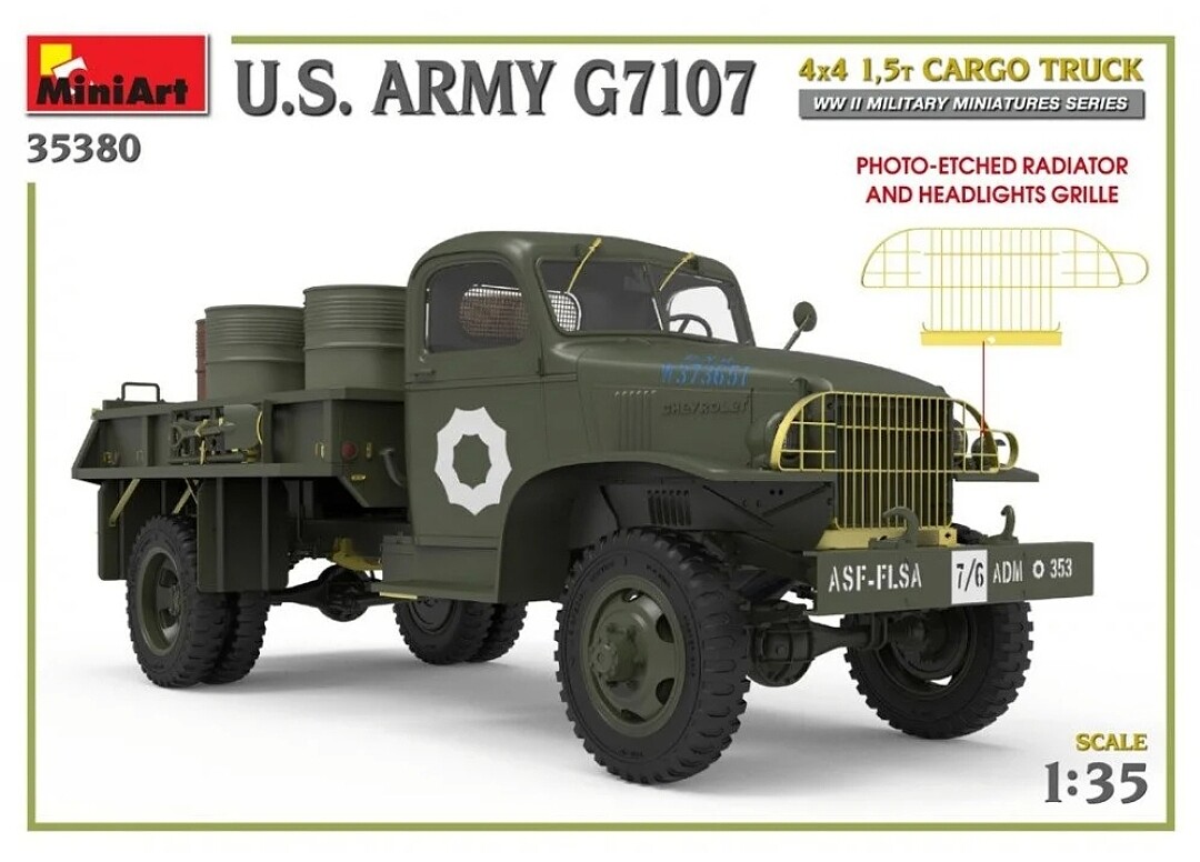 US Army G7107 4x4 1.5-Ton Cargo Truck -- Plastic Model Military Truck ...