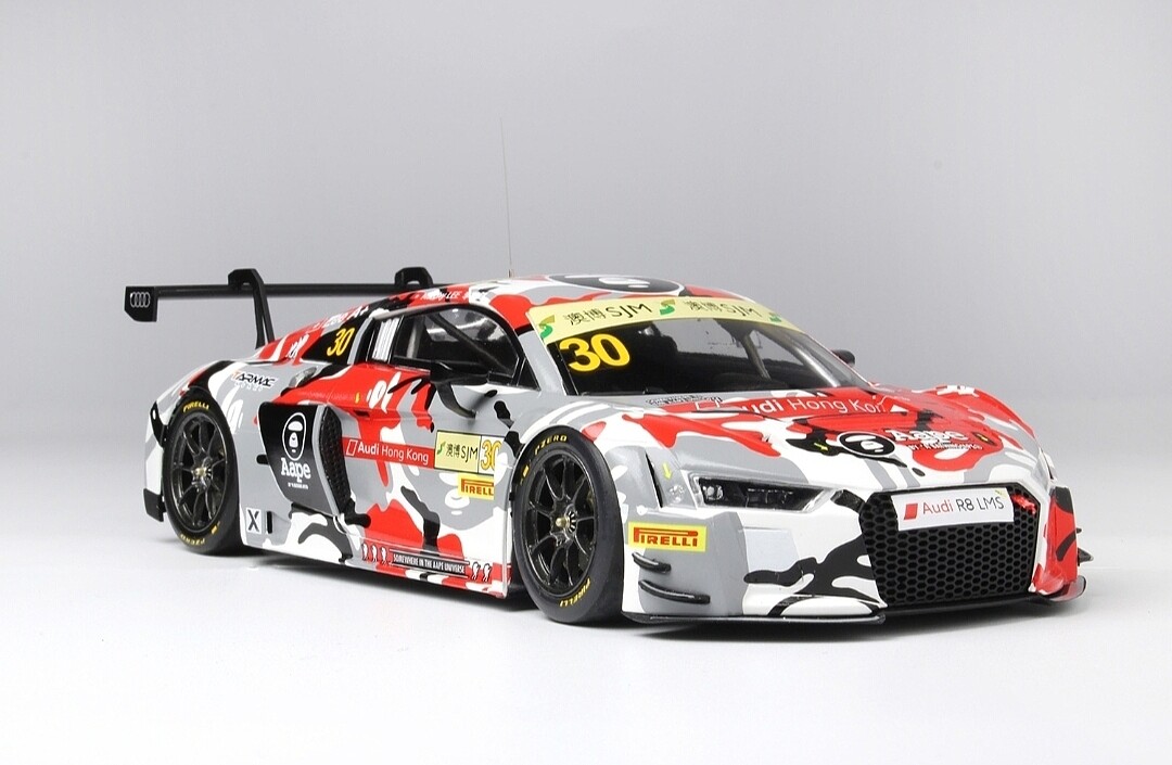 Audi Hong Kong R8 2015 GT3 World Cup -- Plastic Model Race Car Kit -- 1 ...