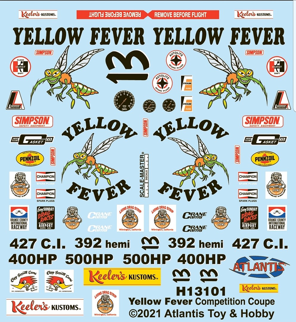Keeler's Kustoms Yellow Fever Competition Coupe -- Plastic Model Car ...