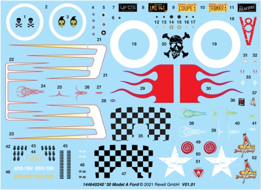 1930 Ford A Coupe (2 in 1) -- Plastic Model Car Kit -- 1/25 Scale ...