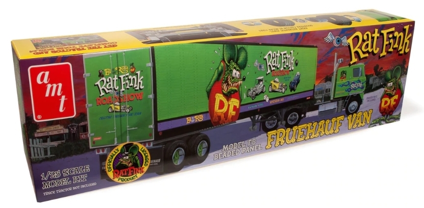 Rat Fink Fruehauf Beaded Trailer Hauler -- Plastic Model Truck Vehicle ...