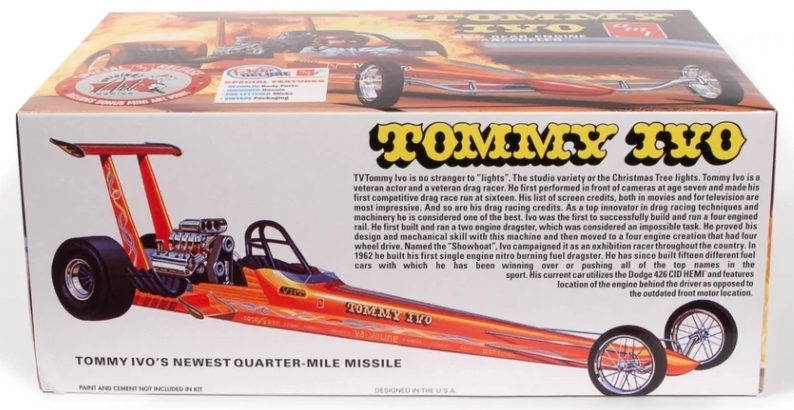 Tommy Ivo Rear Engine Dragster -- Plastic Model Car Vehicle Kit -- 1/25 ...