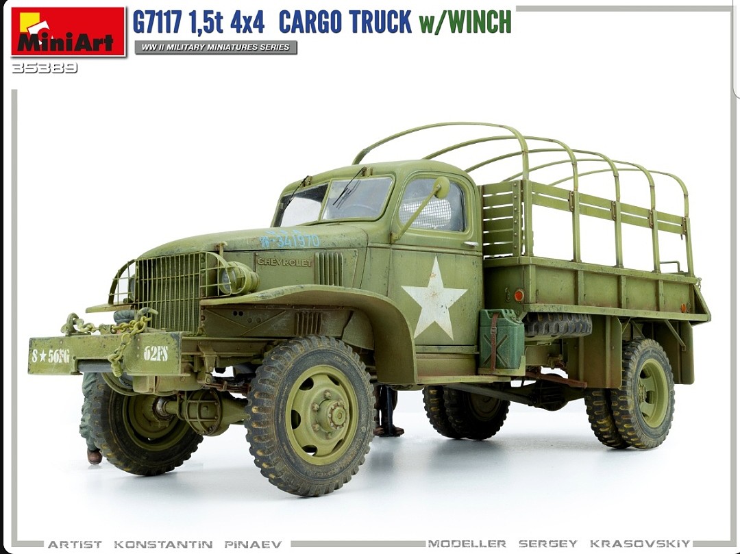 US Army G7117 1.5-Ton 4x4 Cargo Truck -- Plastic Model Military Truck ...