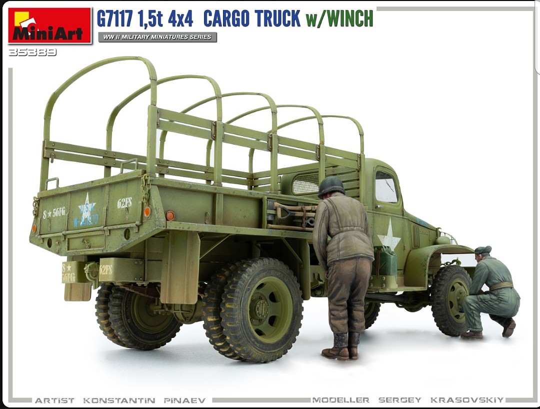 US Army G7117 1.5-Ton 4x4 Cargo Truck -- Plastic Model Military Truck ...