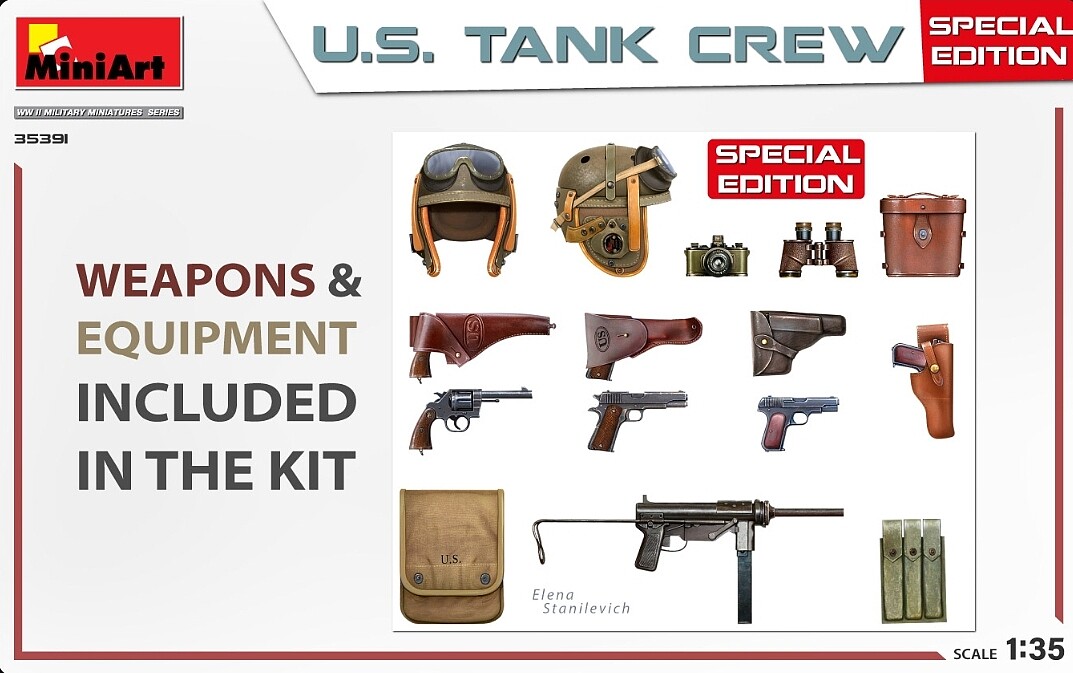 WWII US Tank Crew -- Plastic Model Military Figures -- 1/35 Scale ...