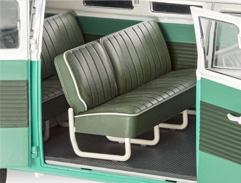 VW T1 Samba Bus Hardtop w/paint & glue -- Plastic Model Vehicle Kit ...