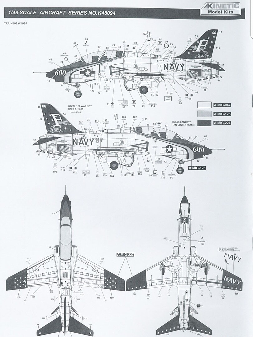 T45C Goshawk USN Jet Aircraft -- Plastic Model Airplane Kit -- 1/48 ...