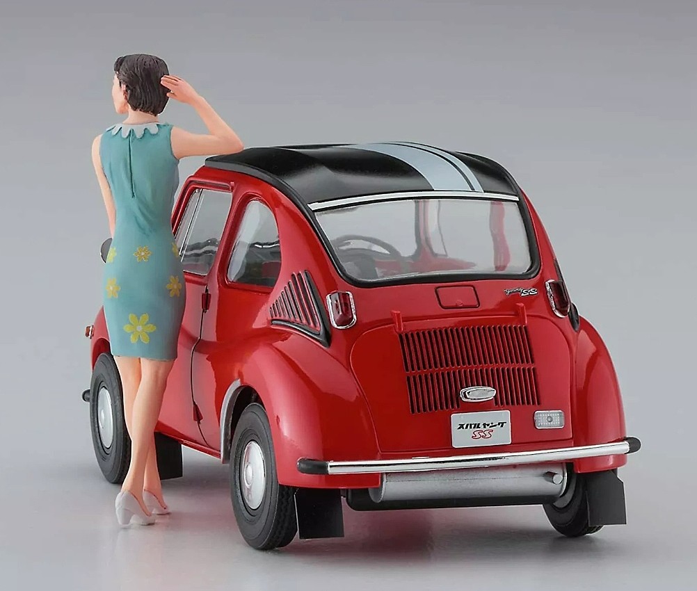 Subaru 360 Young SS w/figure -- Plastic Model Car Vehicle Kit -- 1/24 ...