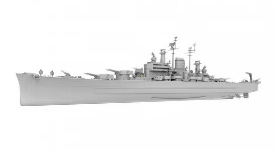 USS Salem CA139 Heavy Cruiser -- Plastic Model Military Ship Kit -- 1/ ...