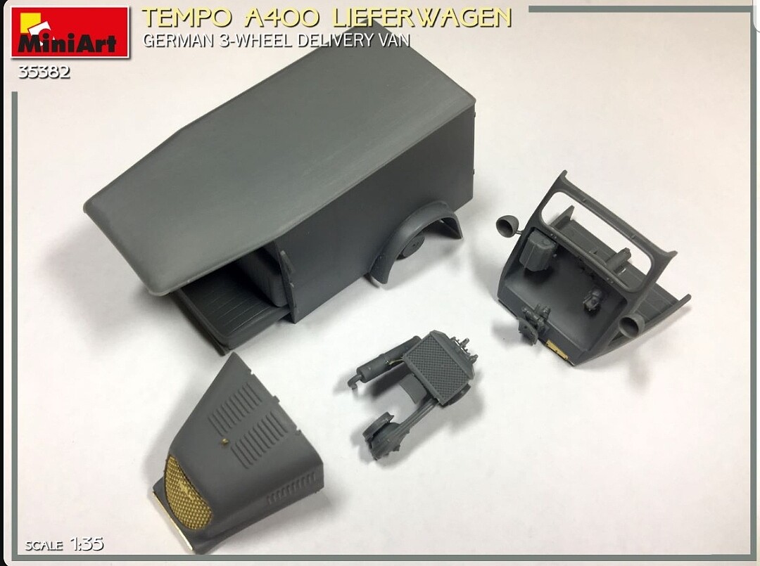 Tempo A400 Lieferewagen German 3-Wheel Delivery Van -- Plastic Model ...