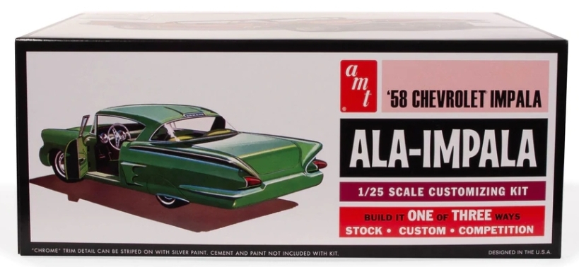 58 Chevy Impala Hardtop Ala Impala -- Plastic Model Car Vehicle Kit ...