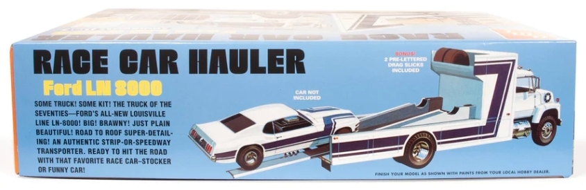 Ford LN8000 Race Car Hauler -- Plastic Model Truck Vehicle Kit -- 1/25 ...