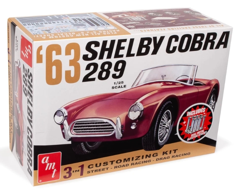 Shelby Cobra 289 Car -- Plastic Model Car Vehicle Kit -- 1/25 Scale ...