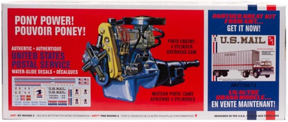 '77 Ford Pinto USPS -- Plastic Model Car Vehicle Kit -- 1/25 Scale ...