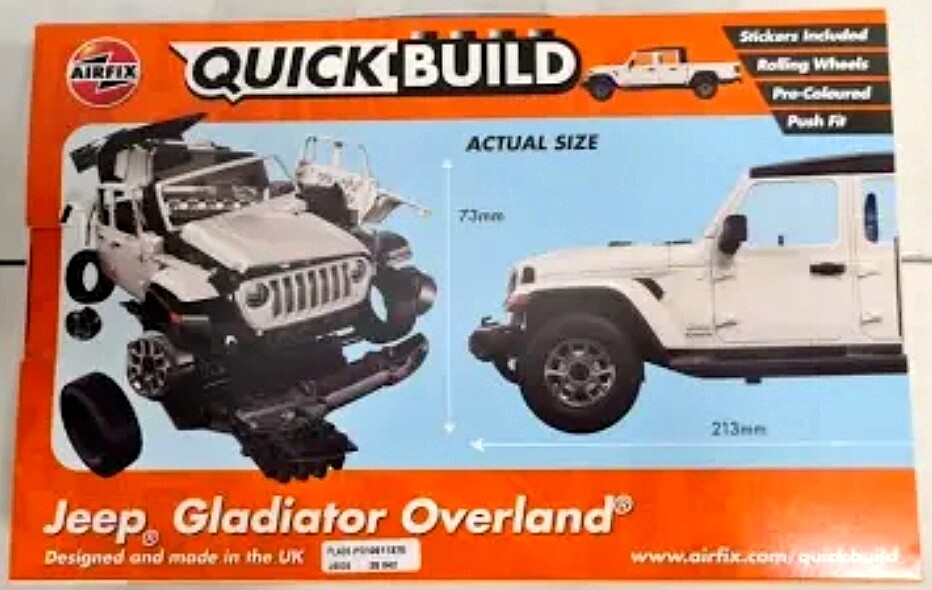Quick Build Gladiator (JT) Overland Jeep -- Snap Tite Plastic Model ...