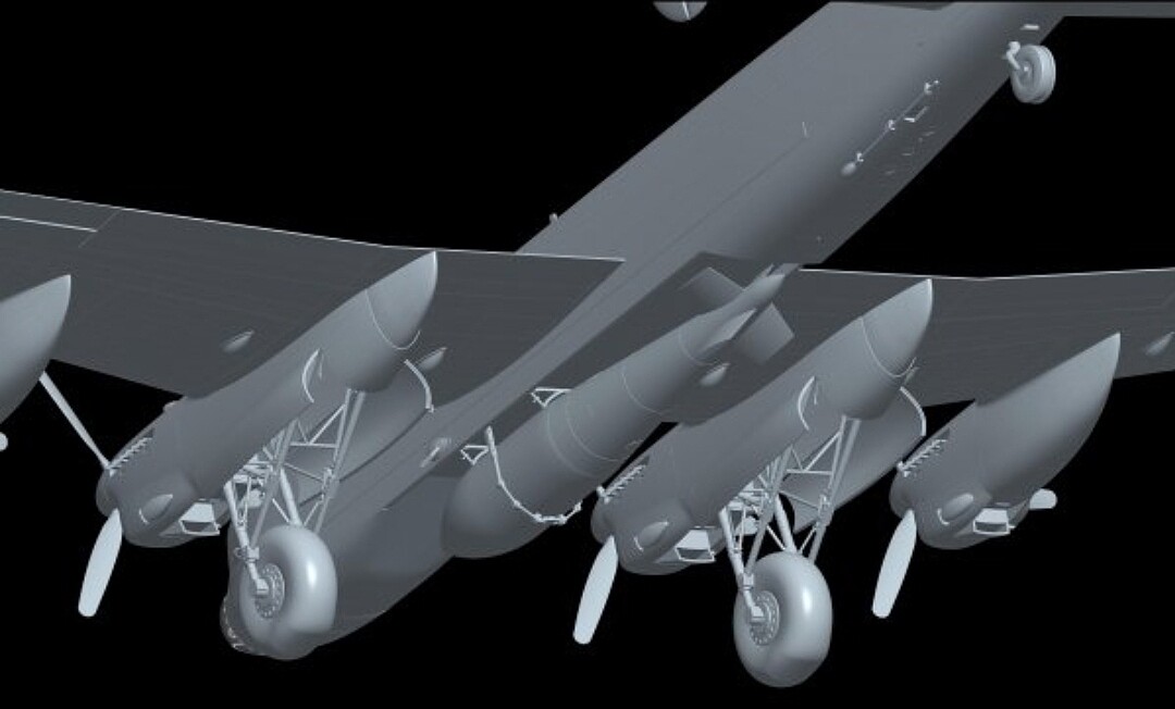 Avro Lancaster B Mk I Grand Slam Bomber -- Plastic Model Airplane Kit ...