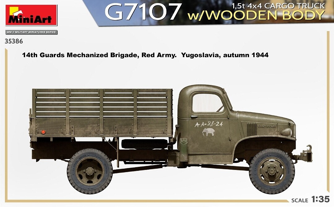 G7107 4x4 1.5-Ton Cargo Truck -- Plastic Model Military Truck Kit -- 1/ ...