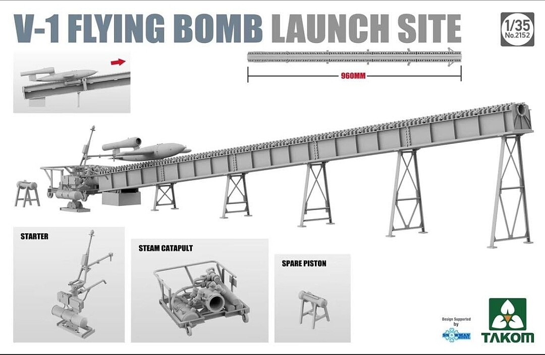 V-1 Flying Bomb Launch Site -- Plastic Model Military Diorama -- 1/35 ...