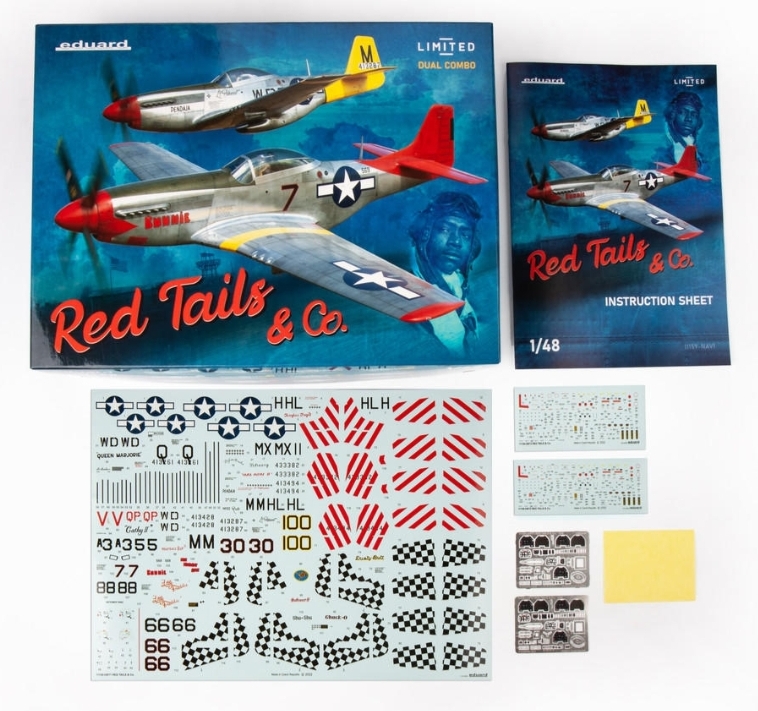 Red Tails- WWII P51D Mustang USAF Fighter Dual Combo -- Plastic Model ...