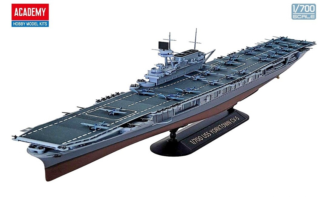 USS YORKTOWN CV-5 Aircraft Carrier -- Plastic Model Military Ship Kit ...
