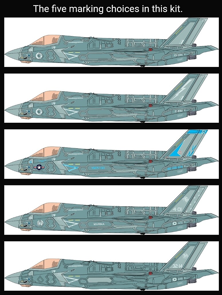 F35B Lightning II STOVL Version Fighter -- Plastic Model Airplane Kit ...