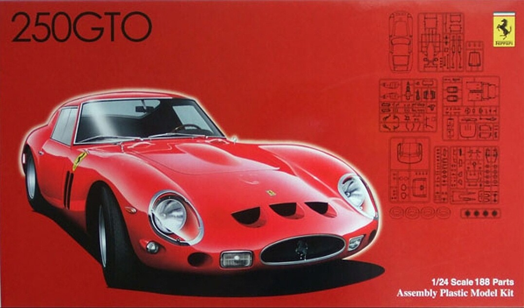 Ferrari 250 GTO Sports Car -- Plastic Model Car Kit -- 1/24 Scale ...