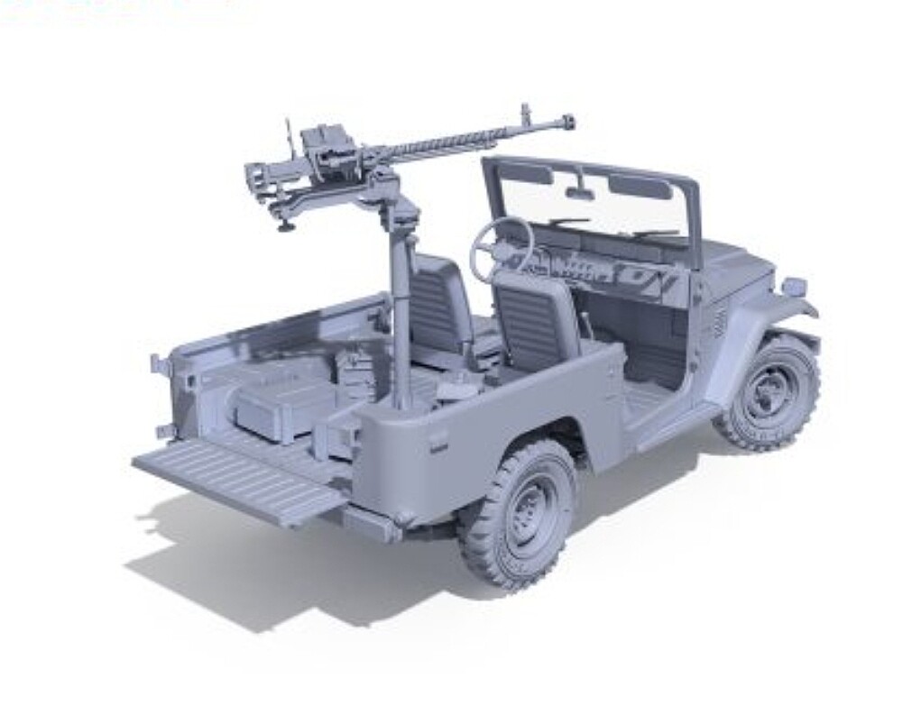 FJ43 Pickup Truck with DShKM Gun -- Plastic Model Military Vehicle Kit ...