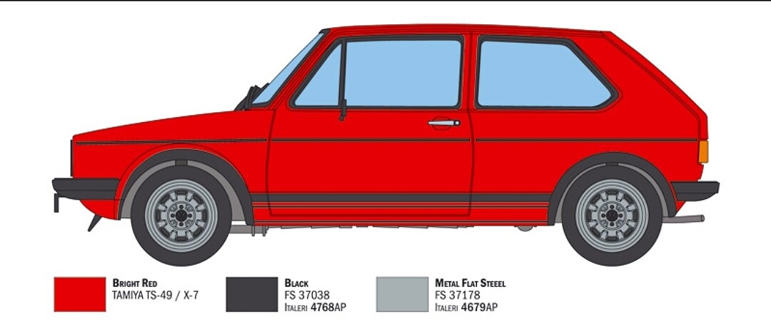 VW Golf GTi '76/'78 -- Plastic Model Car Vehicle Kit -- 1/24 Scale ...