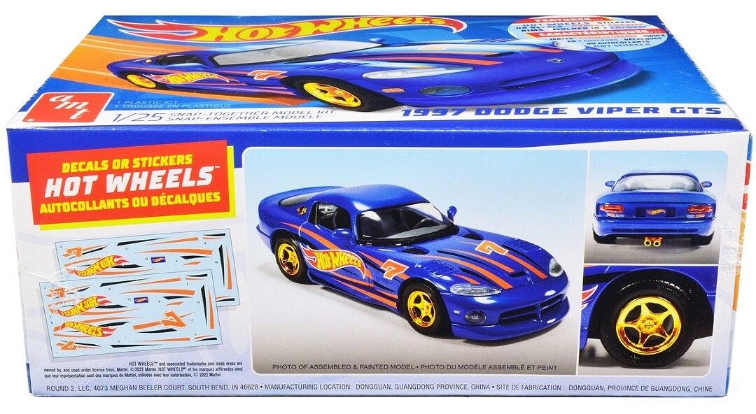 Hot Wheels 1997 Dodge Viper GTS Car (Snap) -- Plastic Model Car Vehicle ...