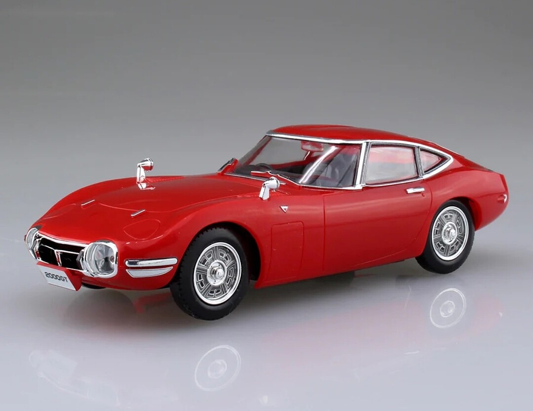 Toyota 2000GT 2-Door Car (Snap in Red) -- Plastic Model Car Vehicle Kit ...
