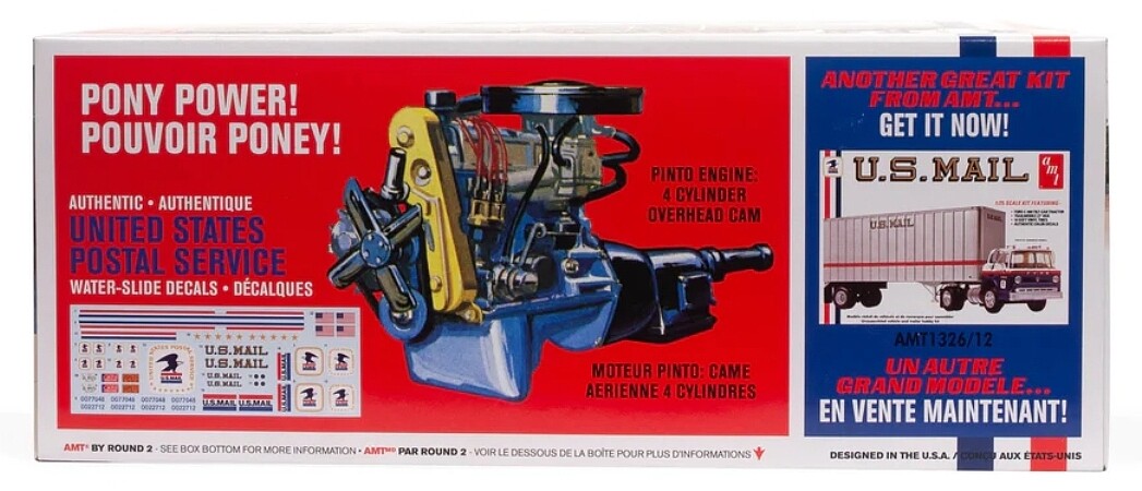 '77 Ford Pinto USPS -- Plastic Model Car Vehicle Kit -- 1/25 Scale ...